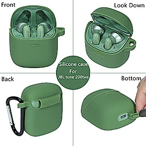 Silicone Case for JBL Tune 225 TWS/220TWS Anti-Lost Shockproof Protective Case Cover Compatible with JBL Tune 225 TWS/220TWS (Yellow)