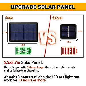 JMEXSUSS Solar Net Mesh String Lights Outdoor Waterproof Lights, 8 Modes Remote Control Waterproof Solar Net Lights Outdoor Green Wire 9.8ft x 6.6ft 320 LED Mesh Lights（Multi Color）…