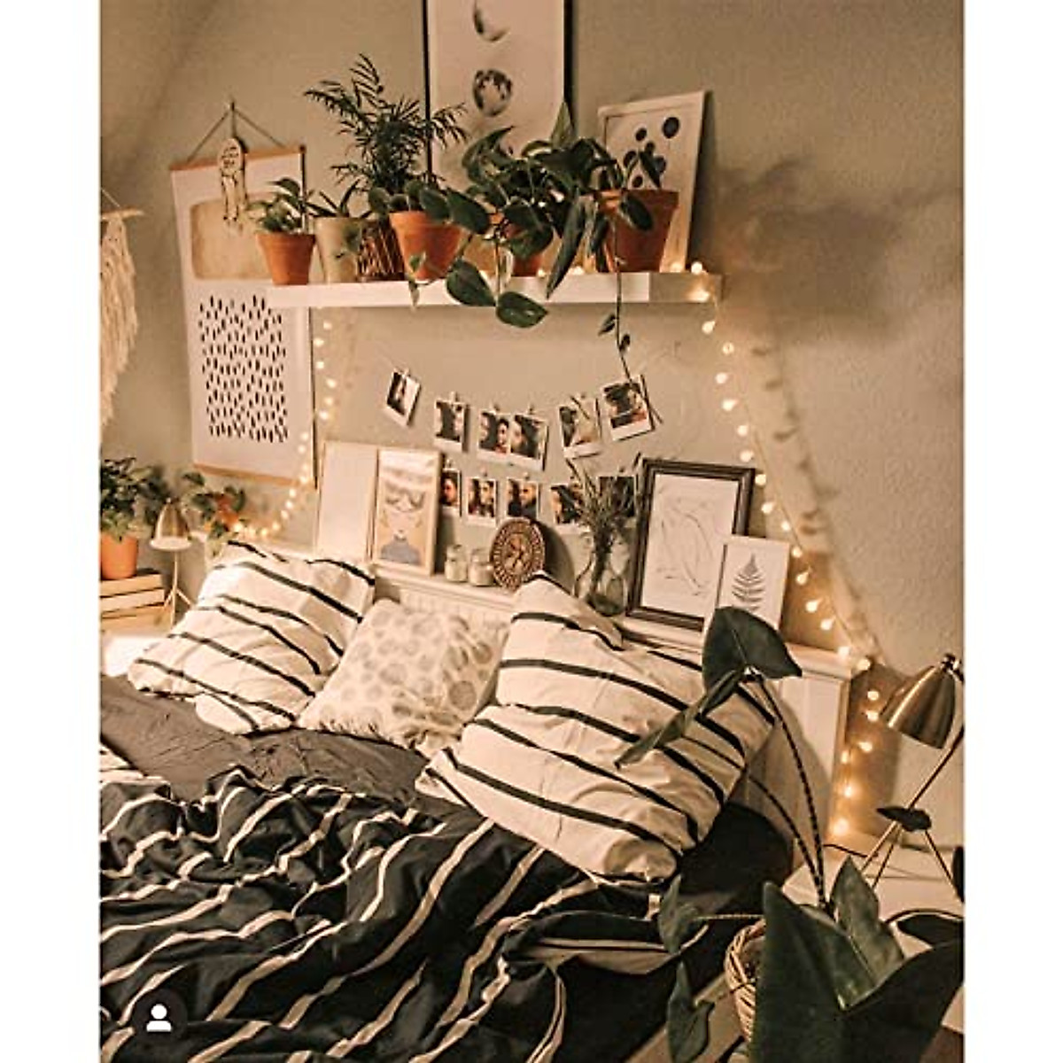 echosari Battery Operated String Lights, 16.5 Feet 50 LED Camping Globe Lights with Remote Timer 8 Modes Frosted Ball Fairy Light for Bedroom Wedding Xmas Tree Party Decoration (Warm White)