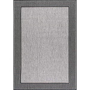 nuLOOM Gris Contemporary Indoor/Outdoor Area Rug, 5x8, Grey