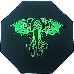Fantasydice-Cthulhu Tome-Green - Dice Tray - 9" Octagon with Lid and Dice Staging Area- Holds 5 Sets(7 Dice Set/Standard) for All Tabletop RPGs Like D&D, Call of Cthulhu, Shadowrun.