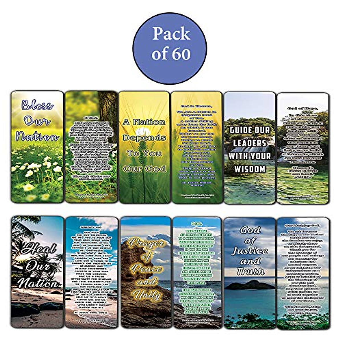 Prayers for Nations Bookmarks (60-Pack) - Perfect Giftaway for Sunday School and Ministries