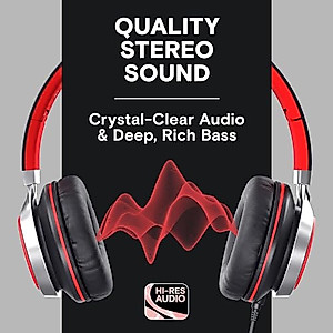 ARTIX CL750 On-Ear Headphones for Laptop, Computer, Cell Phone & Tablet with 3.5mm Jack — Adults & Kids Headphones Wired, Headphones Plug in, Head Phones for Laptop, Headphones with Wire (Aux 3.5 mm)