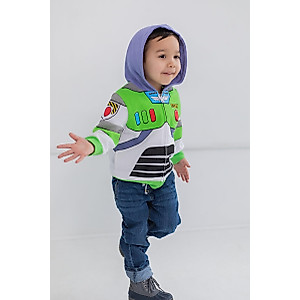 Disney Pixar Toy Story Buzz Lightyear Little Boys Fleece Zip Up Hoodie Green 6