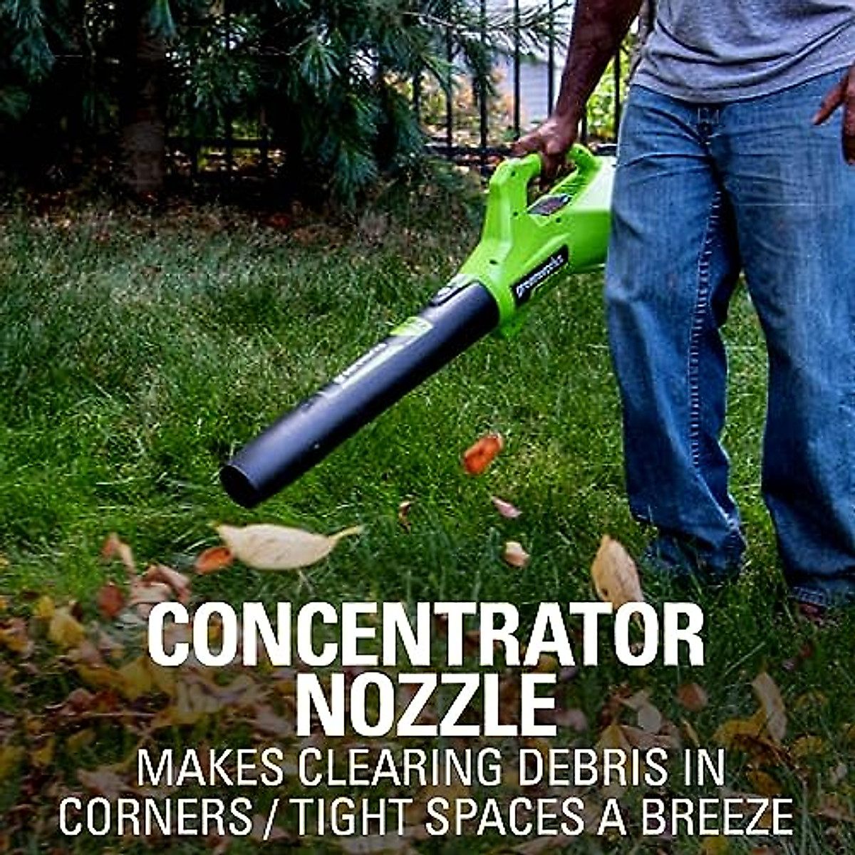 Greenworks 40V (100 MPH / 350 CFM) Cordless Axial Leaf Blower, 2.0Ah Battery and Charger Included