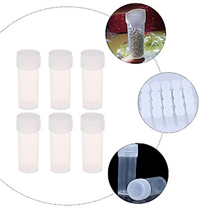 Hemobllo Medication Vials 5ml Plastic Bottles Small Vials Empty Sample Containers with Screw Caps Containers for All Your Pills, Tablets or Supplements (Transparent)