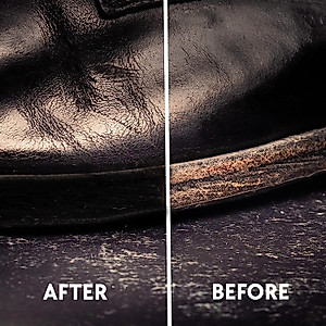 Tarrago Edge Dressing Shoe Dye - 35 ml Sole & Heel Edge Dressing, Repairs & Color Coat Leather Shoes Edges - Rubber & Leather Shoe Sole Edge & Heel Polish for Boots & Footwear - Black #18