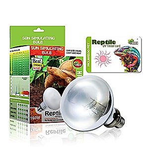 MCLANZOO Reptile Heat Lamp 160W Basking Spot Heat Bulb/Lamp/Light UVA UVB Mercury Self-ballasted Vapor Bulb High Intensity Sun Simulating Bulb for Reptile and Amphibian