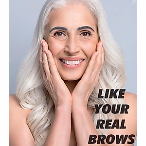 Yfulfill Grey Eyebrow Pencil for Older Women, Gray Eyebrow Pencil for Older Women Waterproof, Eye Brow Pencils for Women Grey, Eyebrow Pen for Gray Hair