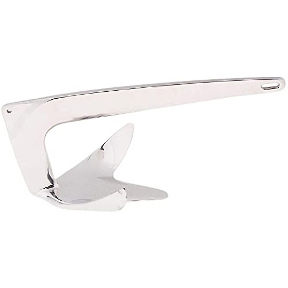 ISURE MARINE 4.4lb(2kg) Stainless Steel Bruce Style Claw Force Boat Anchor Heavy Duty Marine Grade Polished