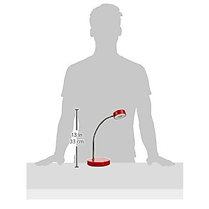 Globe Electric Company 12644 LED Desk Lamp, 52.4" x 5" x 15.75", Red