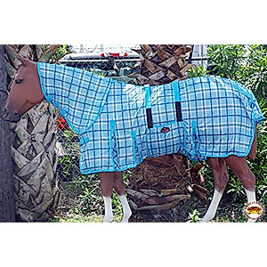 HILASON 75 Inches Horse Fly Sheet Ultra Violet Rays Protect Mesh Bug Mosquito Summer Spring | Fly Sheet | Horse Turnout Sheet | Fly Sheet for Horses | Bug and Mosquito Protection | Fly Sheet for Horse