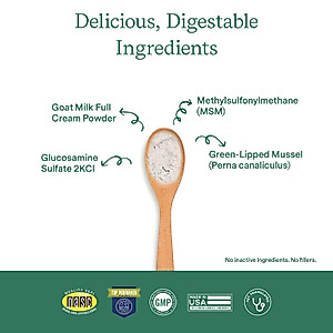 Fera Pet Organics Hip & Joint Goat Milk Cat & Dog – Vet Created - Joint Supplement for Dogs & Cats – Glucosamine for Dogs & Cats, MSM- 60 Servings