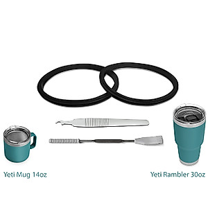 [2-Pack] Replacement Gaskets Rubber Seal Kit for Yeti Rambler 30oz Tumblers & Mugs