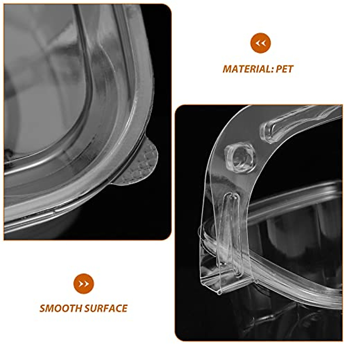 SOLUSTRE 10pcs Mini Cake Box Plastic Fruit Bowls Disposable Dessert Holder Reusable Salad Sushi Container Cupcake Packaging Treat Boxes Vegetable Saving Bowls Transparent