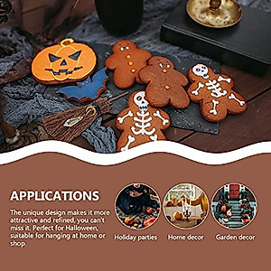 NOLITOY 5 Pcs Broom Pendant Halloween Party Decor Mini Straw Broom Broomstick Ornament Crystal Broom Ornament Witches Accessories Mini Branch Broom Dollhouse Broom Iron Cake Craft Supplies