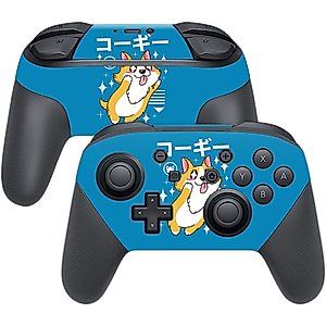 MightySkins Skin Compatible with Nintendo Switch Pro Controller - Corgi Kawaii | Protective, Durable, and Unique Vinyl Decal wrap Cover | Easy to Apply, Remove, and Change Styles | Made in The USA