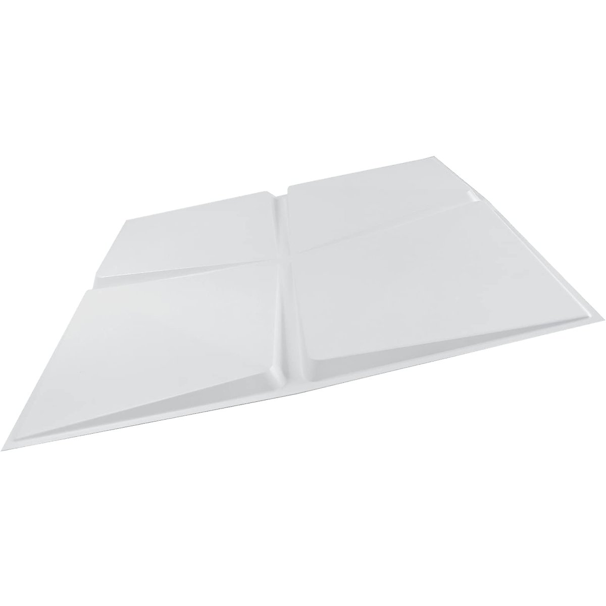 3Drop 3D Drop Ceiling and Wall Tiles – Ultra-Thin 2x2 Lay-in Matte White PVC for 24” x 24” Ceiling Grid System (10-Pack, 3DTC28)