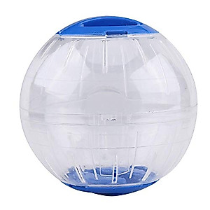 3Colors Hamster Exercise Ball Plastic Hamster Toy Roll-Around Mini Ball Exercise Wheels for Small Animal Hamster Gerbil(Blue)