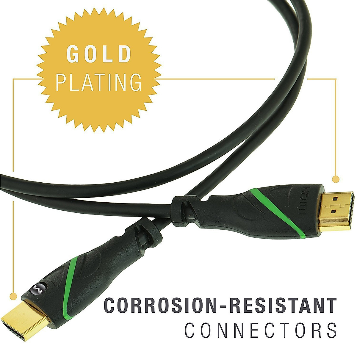 Mediabridge™ Flex Series HDMI Cable (3 Feet) Supports 4K@50/60Hz, High Speed, Hand-Tested, HDMI 2.0 Ready - UHD, 18Gbps, Audio Return Channel