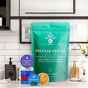 MR Shower Steamers Aromatherapy, 20-Pack Shower Bombs Organic with Verbena, Orange&Vanilla, Watermelon, Lemongrass&Coconut, Eucalyptus&Mint Essential Oil, Birthday Mothers Day Gifts for Her