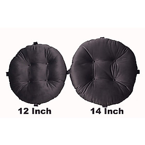 Augld 2 Pack Bar Stool Cushion Small Kids Chair Pad with Ties Round 14”x14”x2”