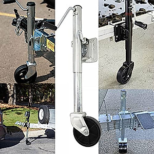HUAALIUCHE Trailer Jack with 6-Inch Wheel, Heavy-Duty Swivel Mount,1000-LB Capacity