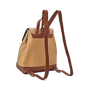 Tommy Hilfiger Gretta II Flap Backpack with Hangoff Saffiano PVC Tannin One Size