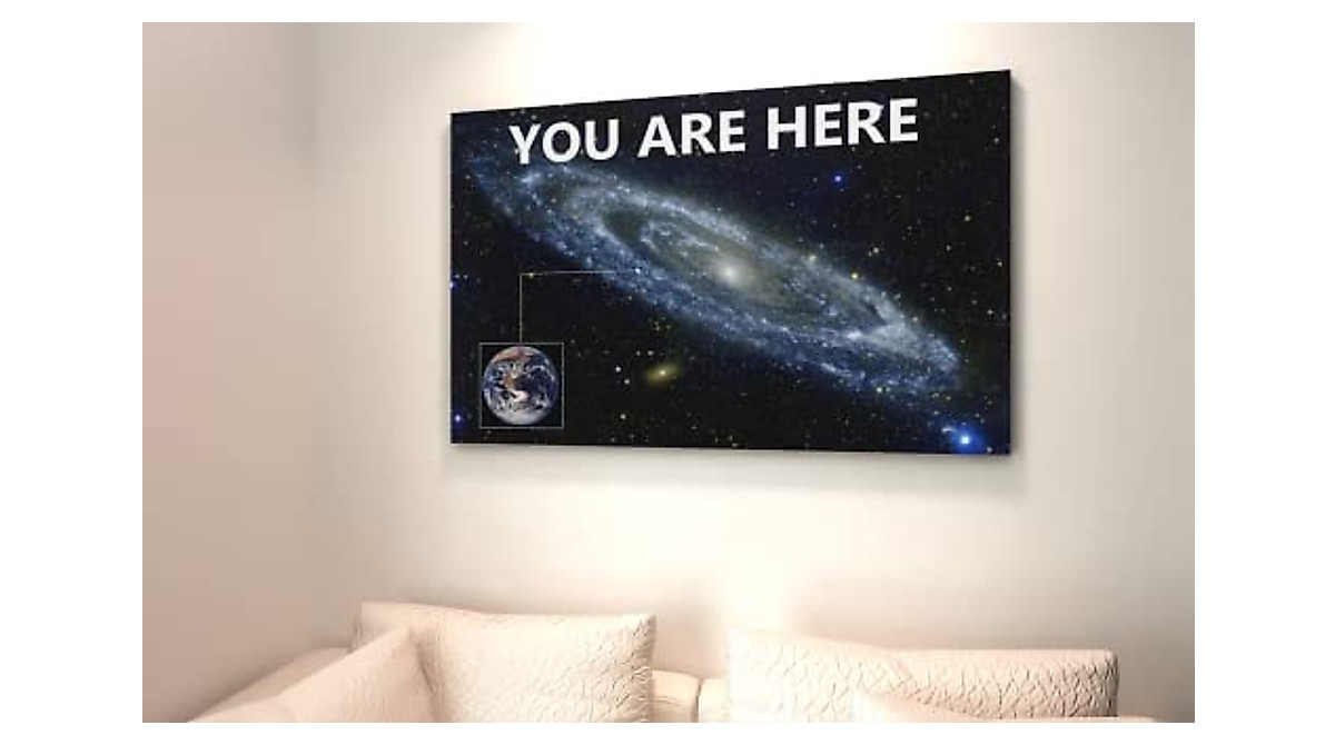 You Are Here Galaxy Solar System Poster – Educational Space Decor
