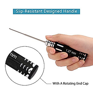 INJORA RC Screwdriver Wrench Tool-7PCS RC Car Tool Kit 0.9, 1.27, 1.3, 1.5, 2.0, 2.5, 3.0mm Hexagon Allen Screwdriver Wrenches Sets, RC Repair Tool Kit for RC Model Car Helicopter Drone Boat