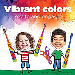 GUM Crayola Twistables Kids Flossers with Fluoride - Designed for Little Hands - Three Fun Fruit Flavors - Easy to Use Kids Floss Picks for Children Ages 3+, 75 ct