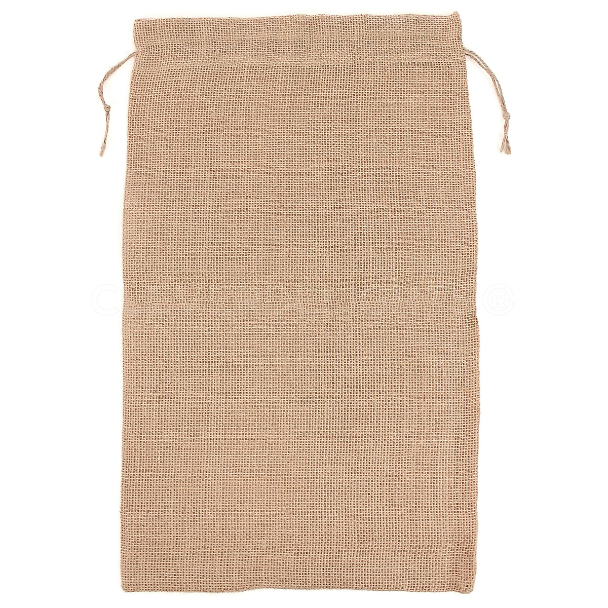 CleverDelights 12" x 20" Burlap Bags - 12 Pack - 12x20 Inch Jute Burlap Drawstring Sacks