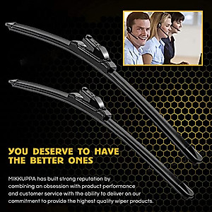 MIKKUPPA Windshield Wiper Blades - Wipers Blade Replace for 2005-2012 Volvo S40, 2010-2019 S60, 2006-2016 S80, 26" + 20" Windshield Wipers for Driver, Passenger Blade Top Lock