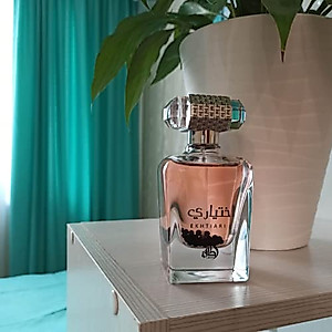 Ekhtiari for Women EDP - 100ML (3.4 oz) I Versatile floral-powdery composition I With notes: Bergamot, Peach, & Gardenia I Classic and Mysterious Womens scent I by LATTAFA PERFUMES