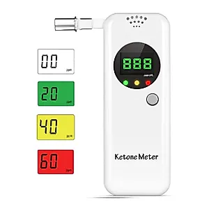 Ketone Breath Breathalyzer, Ketosis Breath Meter, Digital Ketosis Test with 10 Mouthpieces