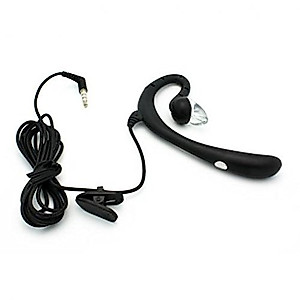 Wired Mono Headset Earphone w Mic Compatible with Motorola Moto Z4, Headphone 3.5mm Single Earbud Hands-Free Microphone Over-The-Ear for Moto Z4 Phone Model