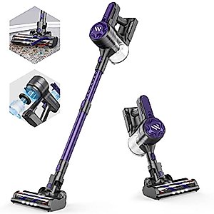 Cordless Vacuum Cleaner, Cordless Vacuum with 20Kpa Super Suction, 80000 RPM High-Speed Brushless Motor, 5 Stages High Efficiency Filtration, Up to 30 Mins Runtime Vacuum Cleaner for Hardwood