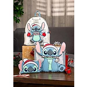 Disney: Lilo & Stitch - Stitch Holiday Snow Angel Glitter Zip Around Wallet