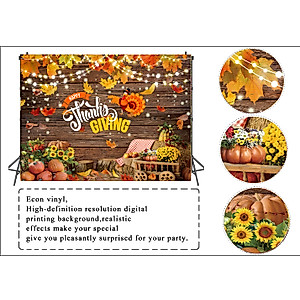 LTLYH 7x5ft Fall Thanksgiving Photography Backdrop Thanksgiving Brown Wood Wall Backdorp Thanksgiving Turkey Pumpkin Decoration Backdrop Fall Party Banner Backdrops 186