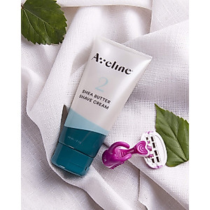 Aveline Women's Razor with 6-Blade Lubricated Cartridge - Multi-Grip Handle for Sensitive Skin with Lubricating Stip Pink