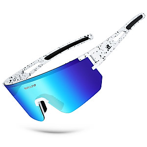BOLLFO Cycling Sunglasses, UV 400 Eye Protection Polarized Eyewear for Men Women