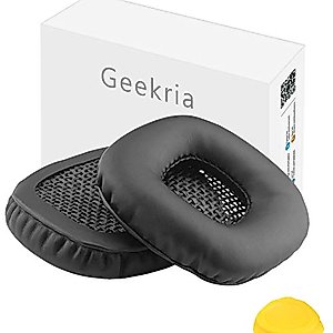 Geekria QuickFit Replacement Ear Pads for Marshall Major, Major II, Major 2 Headphones Ear Cushions, Headset Earpads, Ear Cups Cover Repair Parts (Black)