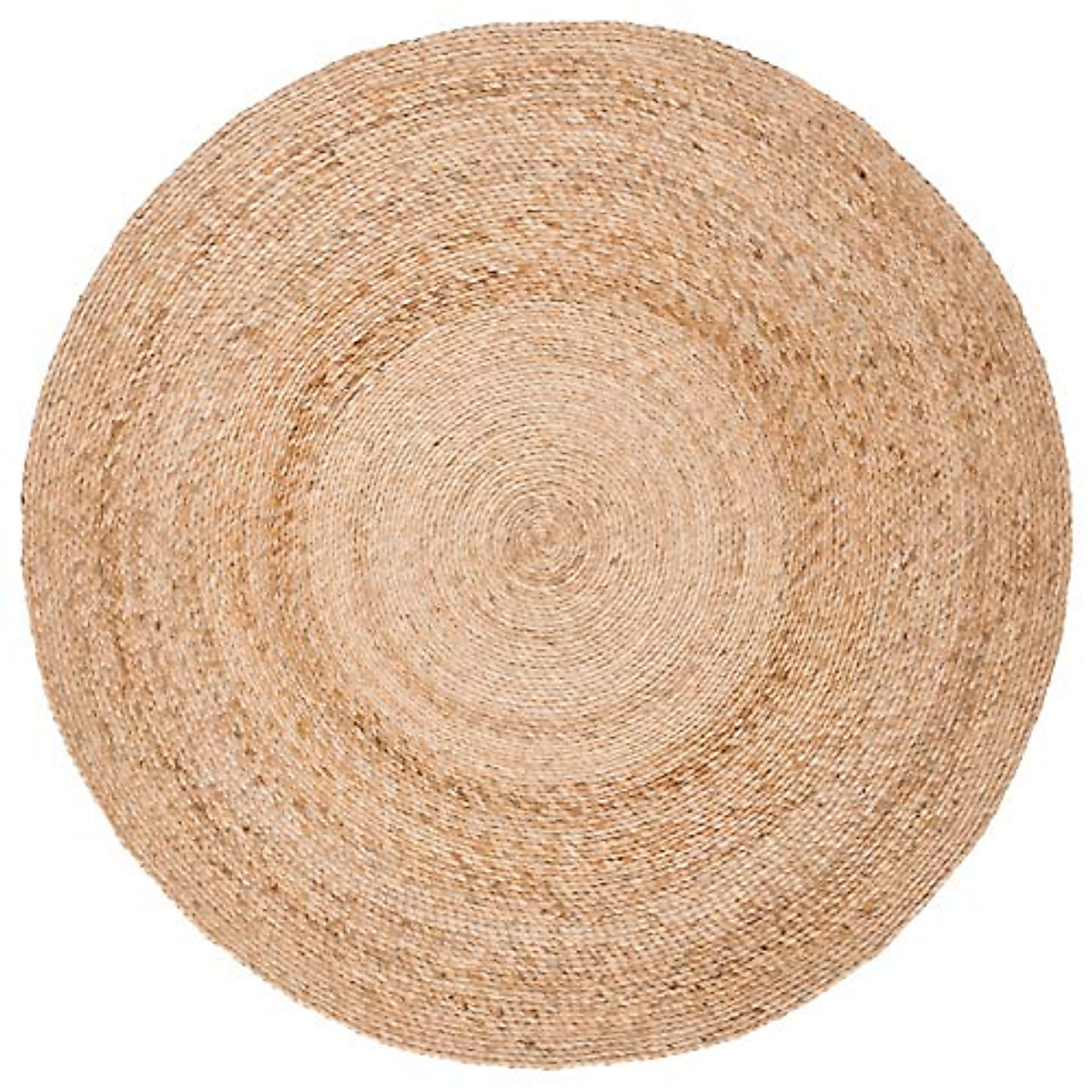 SAFAVIEH Natural Fiber Round Collection 3' Round Natural NFB249A Handmade Boho Country Charm Jute Area Rug
