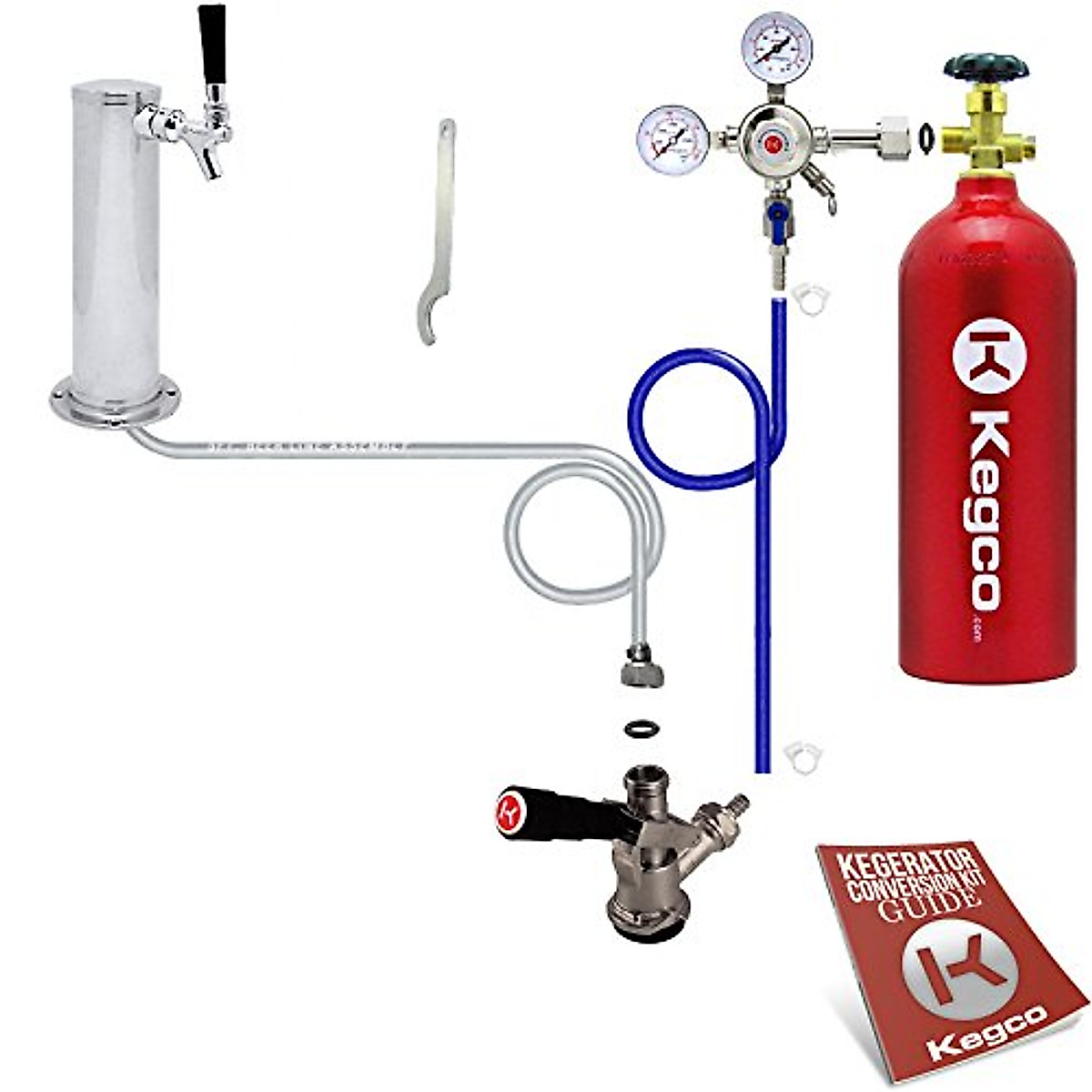 Kegco BF STCK-5T Standard Tower Kegerator Conversion Kit with 5 lb Co2 Tank, Standard