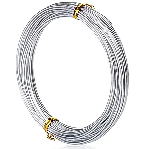 Mr. Pen- Aluminum Wire, 1.5 mm, 32.5 Feet, 1 Roll, Craft Wire, Metal Wire, Armature Wire, Crafting Wire, Bendable Wire, Wire for Crafts, Sculpting Wire, Doll Armature, Flexible Wire, Modeling Wire