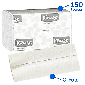 Kleenex Professional C-Fold Hand Cleaning Towel, 10.10" x 13.25", White 2400 Wiper