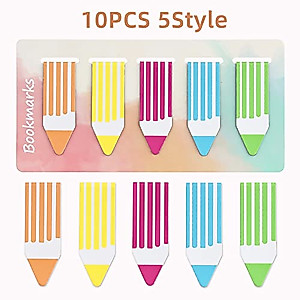 BACORFEA Magnetic Bookmarks - 10 Pieces Markers Bookmarks for Women,Men,Kids,Book Lovers Gifts, Book Marks for Students Teachers Reading