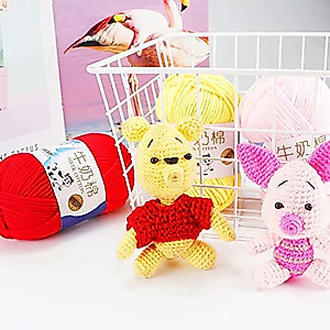 Cotton Yarn 50g x 2 Balls Crochet Knitting Yarn Soft Breathable Cotton Acrylic Yarn Lightweight Warm Yarn for DIY Shawl Hat Scarf