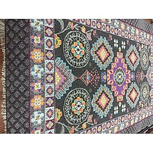 SAFAVIEH Monaco Collection Runner Rug - 2'2" x 8', Brown & Multi, Boho Rustic Tribal Design, Non-Shedding & Easy Care, Ideal for High Traffic Areas in Living Room, Bedroom (MNC240B)