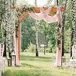 Yaheetech 85in Wooden Garden Trellis Garden Arch Arbor for Climbing Planting Plant Stand in Garden Yard Outdoor, Brown